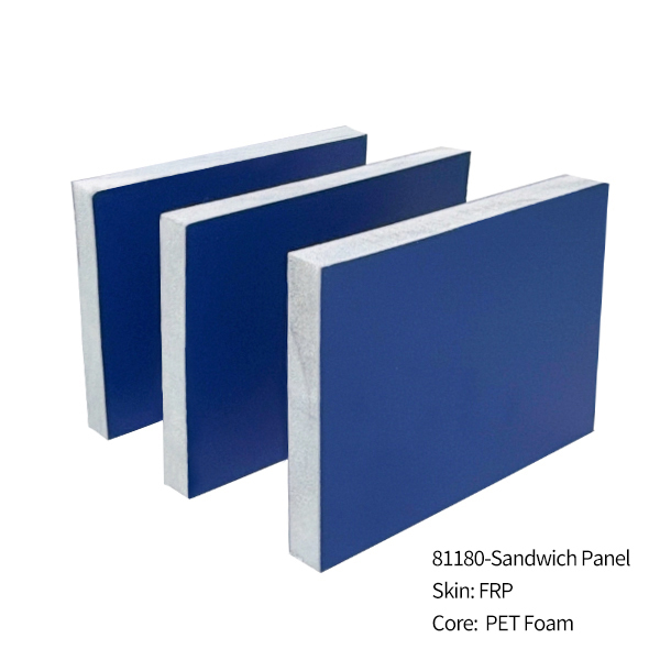 Eco Friendly Fibreglass Foam Sandwich Panel PET Foam Closed Cell ...